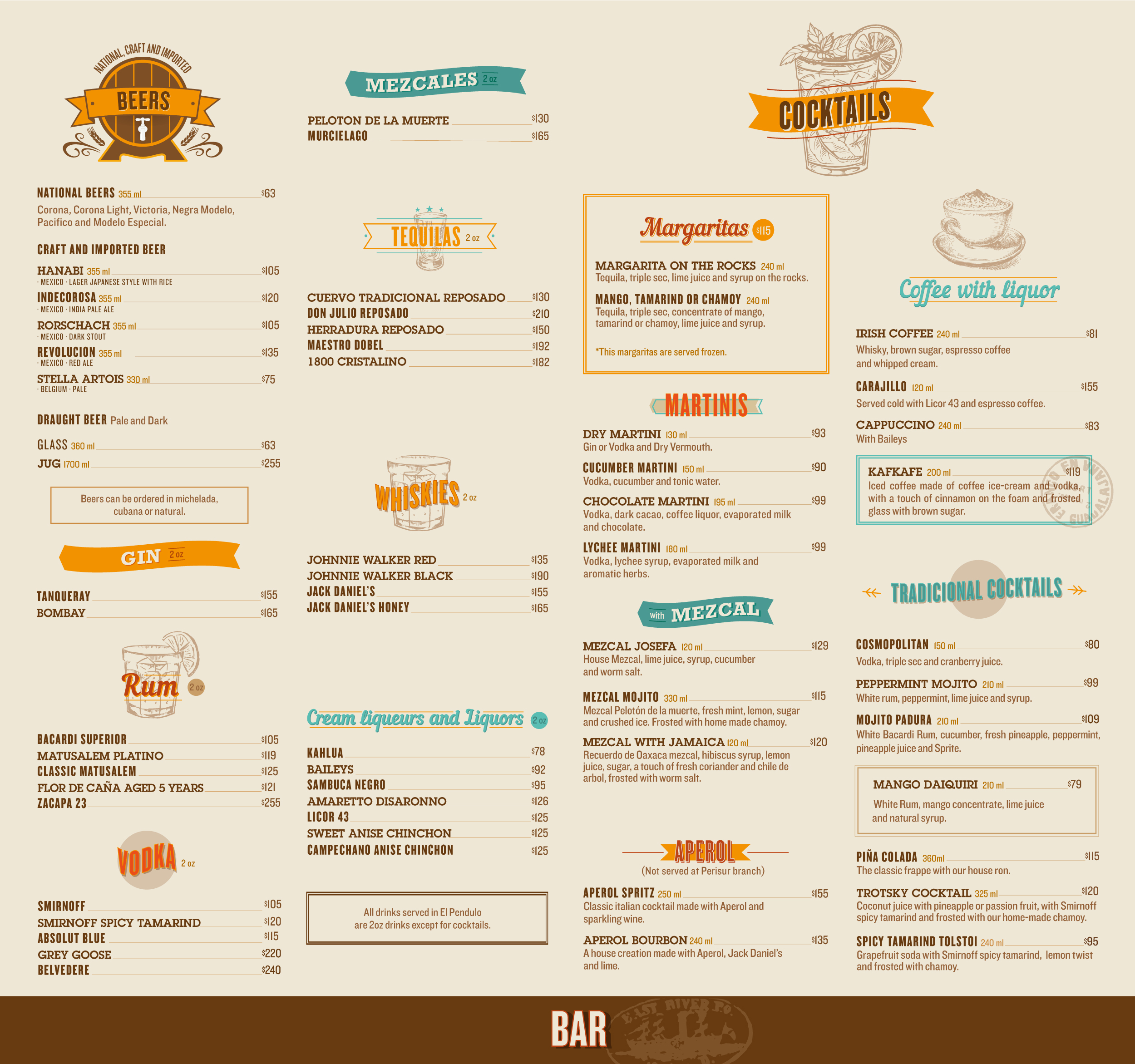 English menu.